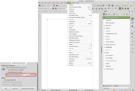 Make A Copy Print Or Screen Shot Of The Libreoffice Writer Window Screen English Ask