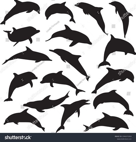 Black Dolphin Silhouette Vector Art Stock Vector Royalty Free