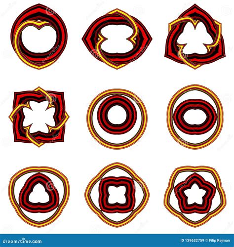 Isolated Symbols Suitable As A Basic Grafic Element Stock Illustration