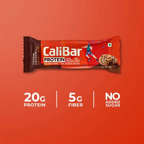 Calibar 20g Protein Bar Variety Pack Almond Choco Cookie Crunch