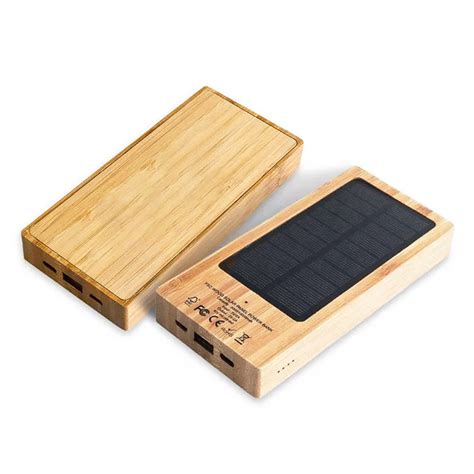 Solar Bamboo Power Bank