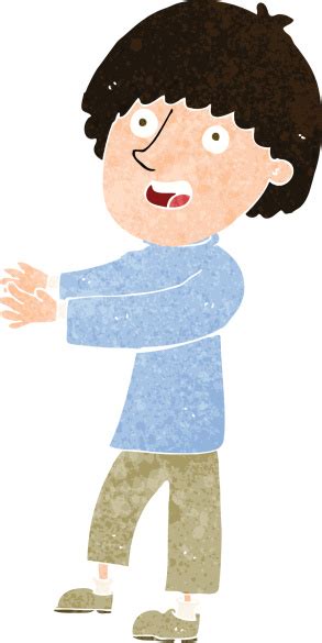 말풍선이 있는 즐거운 남자 표시중 귀여운에 대한 스톡 벡터 아트 및 기타 이미지 귀여운 그리기 기이함 Istock