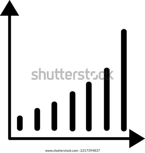 Groth Barchart Line Graph Analysis Thin Stock Vector Royalty Free