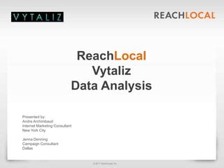 Vytaliz Data Analysis 8 18 PPT