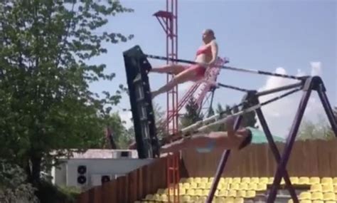 Viral Video Shows Bikini Babe Attempt Complicated Swing Drive Into