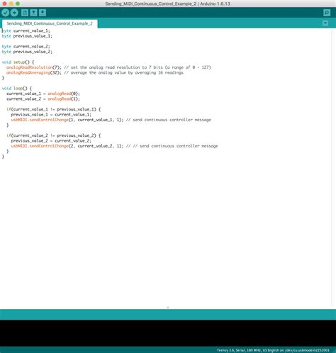 Little Scale Teensy 36 Basics Sending Midi Continuous Control