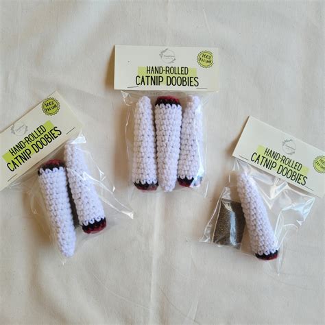 catnip doobie toy novelty cat toy catnip joint toy crochet joint cat