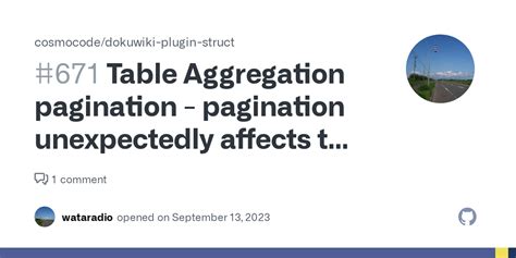 Table Aggregation Pagination Pagination Unexpectedly Affects The