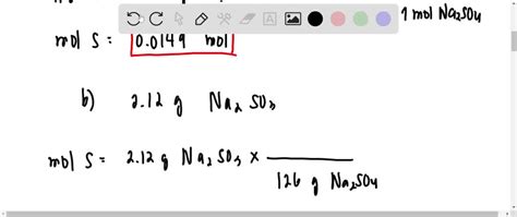 Solved Calculate The Number Of Moles In Sodium Atoms And Moles Of