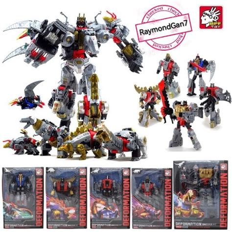 Bpf Toys Dinobots Combiner Volcanicus A Set Of 5 Dinobots 33cm Of