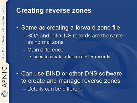 Reverse DNS Overview Principles Creating Reverse Zones Setting