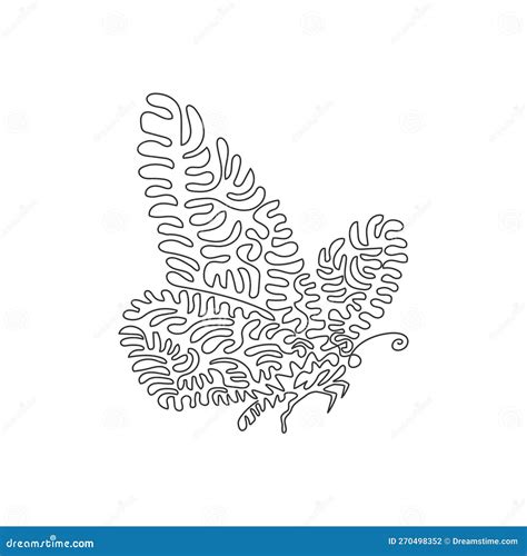 Single Continuous Line Drawing Of Adorable Butterfly Abstract Art