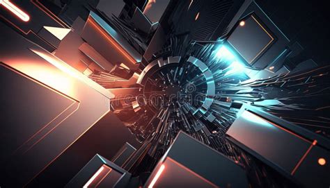 Modern Technology Background Generative Ai Stock Illustration Illustration Of Data Digital