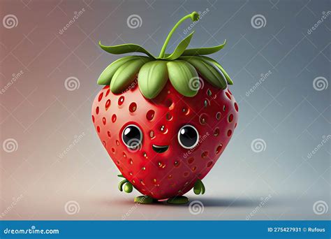 Cute Strawberry Character Stock Illustration Illustration Of Vector