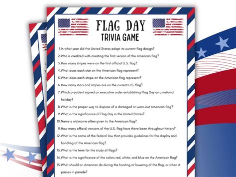 Flag Day Trivia Game Printable Trivia Questions And Answers National Flag Quiz Party Game