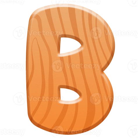 Wooden Alphabet Cute Letter B 36077972 Png