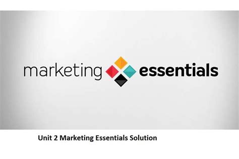 Unit 2 Marketing Essentials Solution Locus Assignment Help