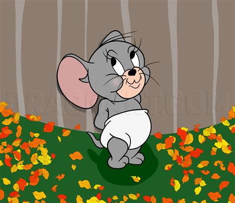 Nibbles How To Draw Tom And Jerry Step By Step Drawing Guide By