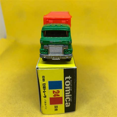 Yahooオークション トミカ 日本製 黒箱 24 日野 セミトレーラ パネ