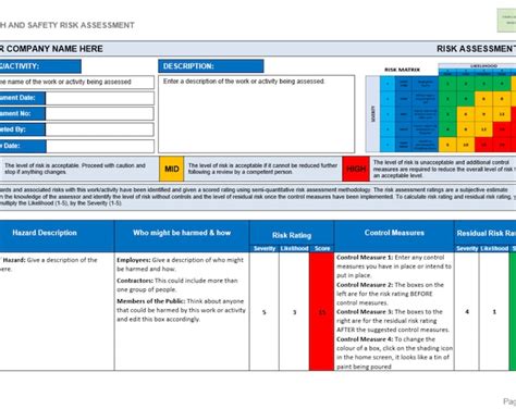 Editable Risk Assessment Template Etsy Uk Editable Risk Assessment Template Etsy Uk