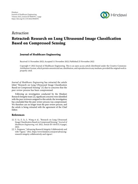 pdf retracted research on lung ultrasound image classification based