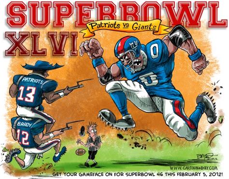 Cartoon Patriots Vs Giants Superbowl 46 Cartoon