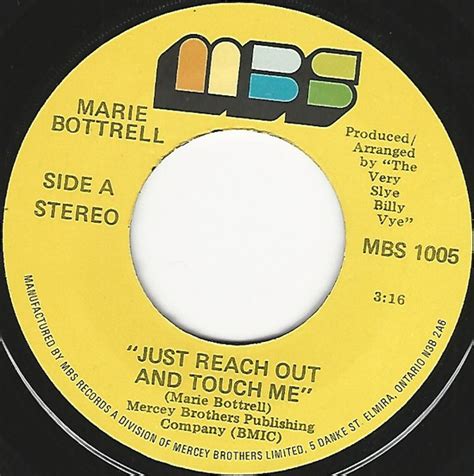 Marie Bottrell Just Reach Out And Touch Me Vinyl Discogs