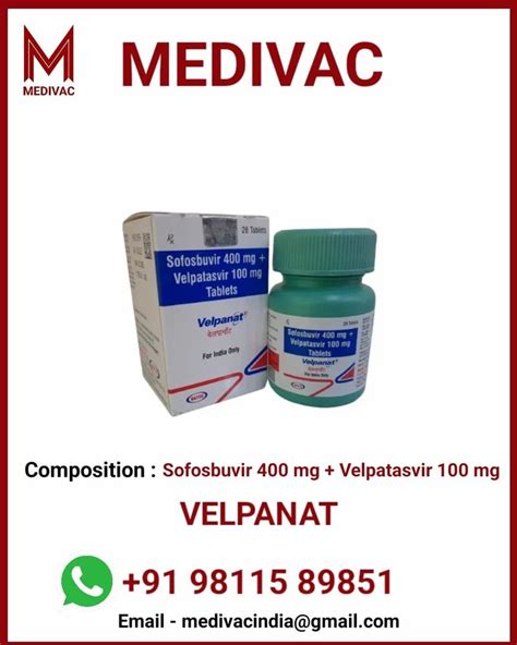 Sofosbuvir 400 Mg And Velpatasvir 100 Mg Tablets At ₹ 17500 Bottle