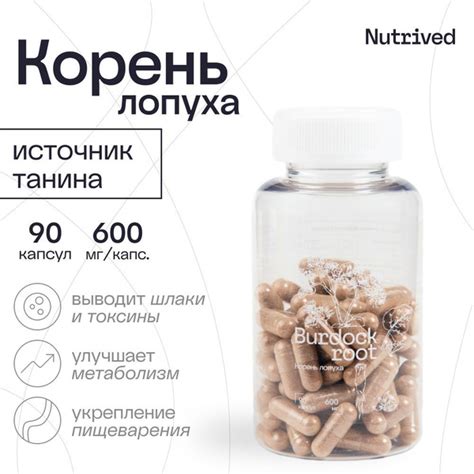 Корень лопуха в капсулах / экстракт корня лопуха, 90 шт купить на OZON ...