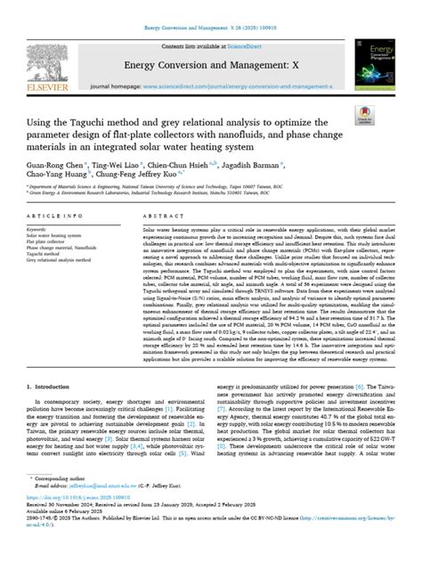 using the taguchi method and grey relational analysis to opt 2025