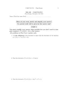 CALCULUS I Final Exam 1 Calculus I Final Exam 1 Pdf PDF4PRO