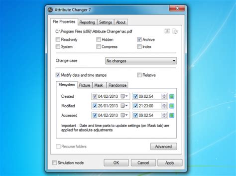 Attribute Changer Lets You Tweak File Attributes Date Stamps Metadata And More BetaNews