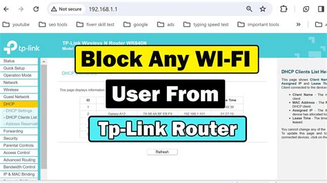 How To Block WiFi Users In Tp Link Router TP Link Router Tutorial