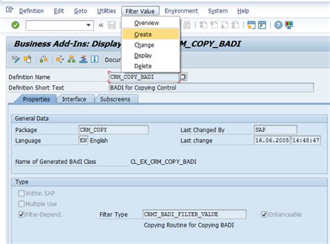 Solved Crm Copy Badi New Filter Value Sap Community