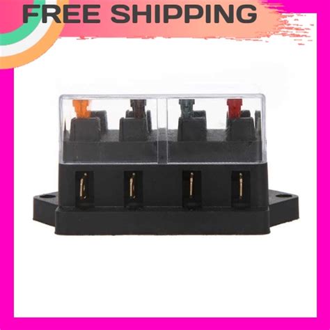 Universal Car Truck Vehicle 4 Way Circuit Automotive Middle Sized Blade Fuse Box Block Holder