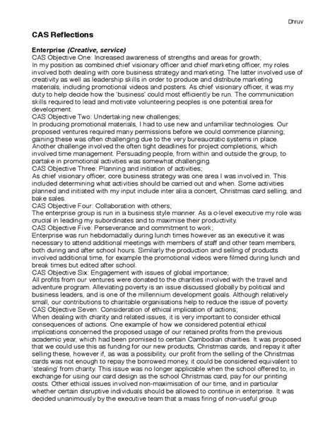 Cas Reflections Pdf Charitable Organization Sales