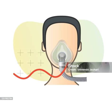 새로운 코로나바이러스 비침습적 환기 지원 아이콘 Cpap 기계에 대한 스톡 벡터 아트 및 기타 이미지 Cpap 기계 보호