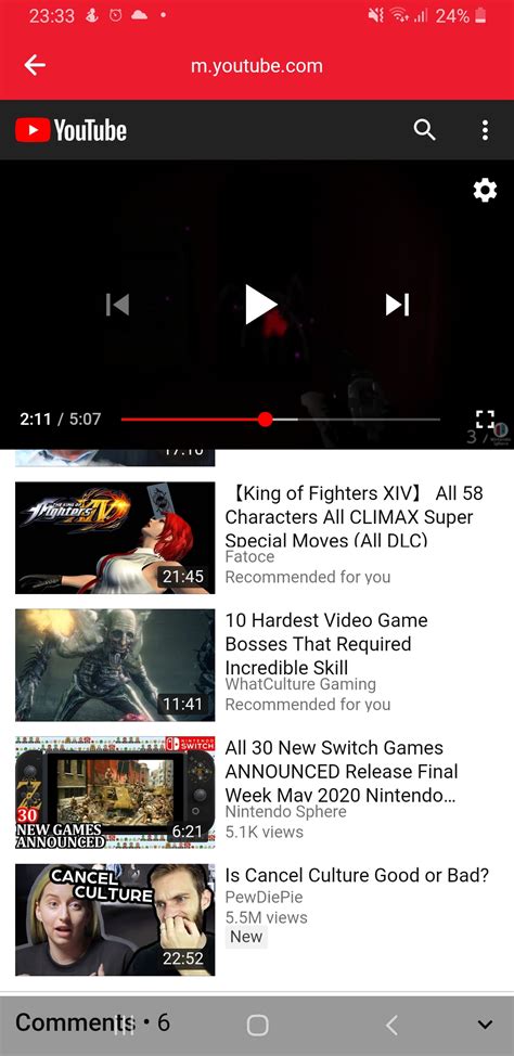 Youtube Browser Comments Are In The Same Place As The Bottom Buttons