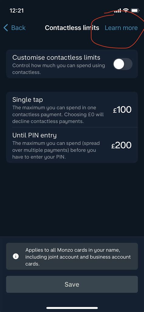 Contactless Limits Help Is Unavailable Bug Reports Monzo Community
