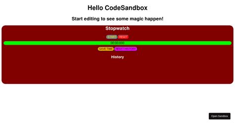 React Codesandbox