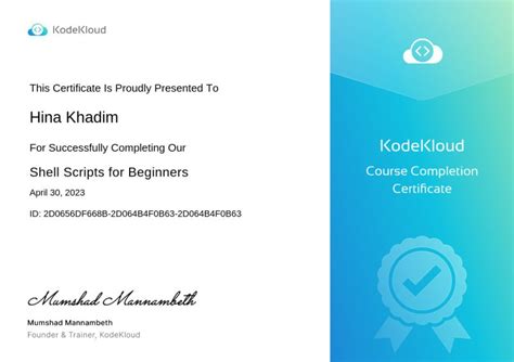 hina khadim on linkedin shellscripting kodekloud