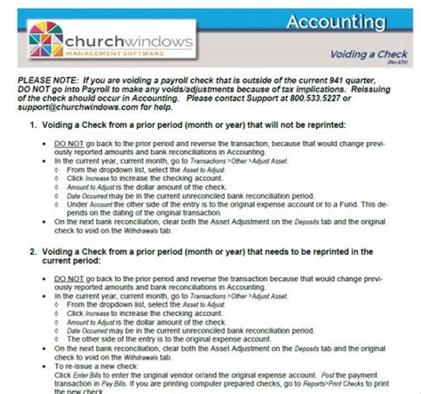 Accounting Voiding Checks V25 Newer ChMS