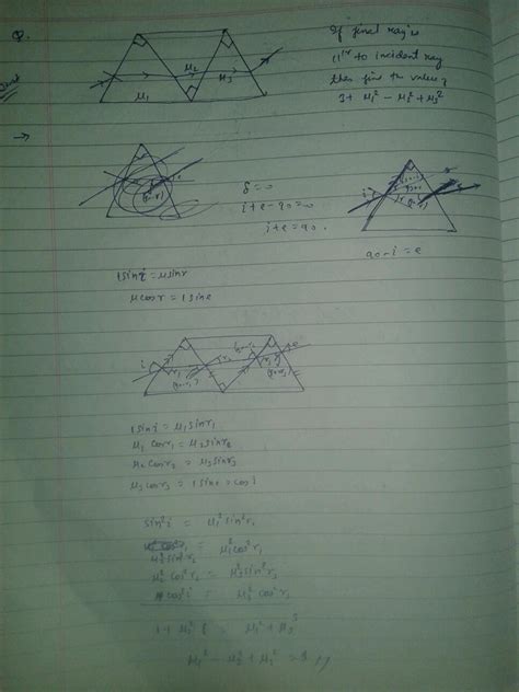The Diagram Shows Five Isosceles Right Angled Prisms A Light Ray