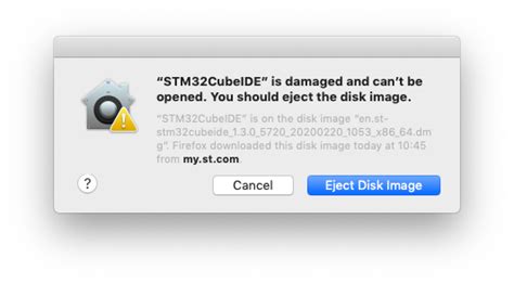 Not Able To Install Stm32cubeide On A Mac Stmicroelectronics Community