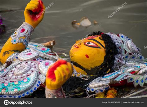 Immersion Idol Goddess Durga River Completion Four Days Festival Durga