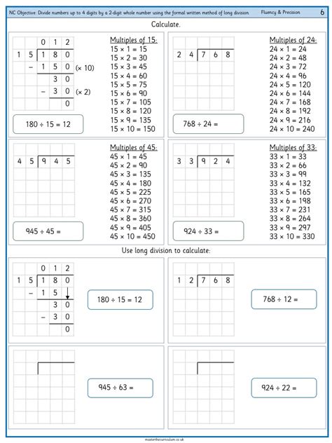 4 Digit By 1 Digit Long Division Grade 4 Worksheets Expertuition
