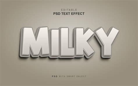 Concevoir Un Effet De Texte Laiteux Psd Premium