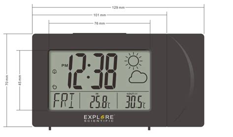 EXPLORE SCIENTIFIC OROLOGIO RADIOCONTROLLATO A PROIEZIONE ELETTRONICA