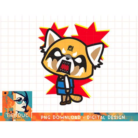 Aggretsuko Rage Face Tee Shirt Copy Png Inspire Uplift