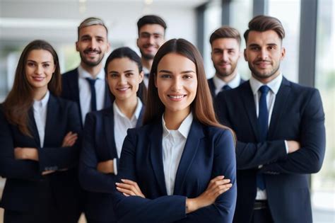 Premium Ai Image Inspiring Success Dynamic Happy Business Team In Action